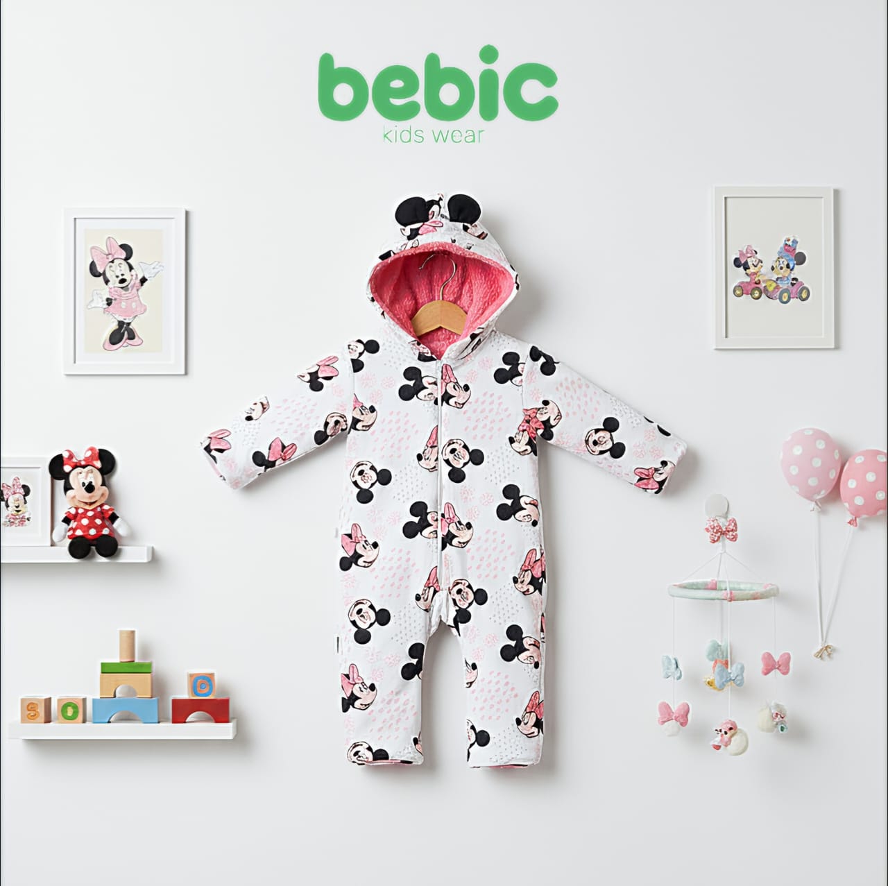 Pink Bow Minnie Sherpa Jumpsuit – Bebic
