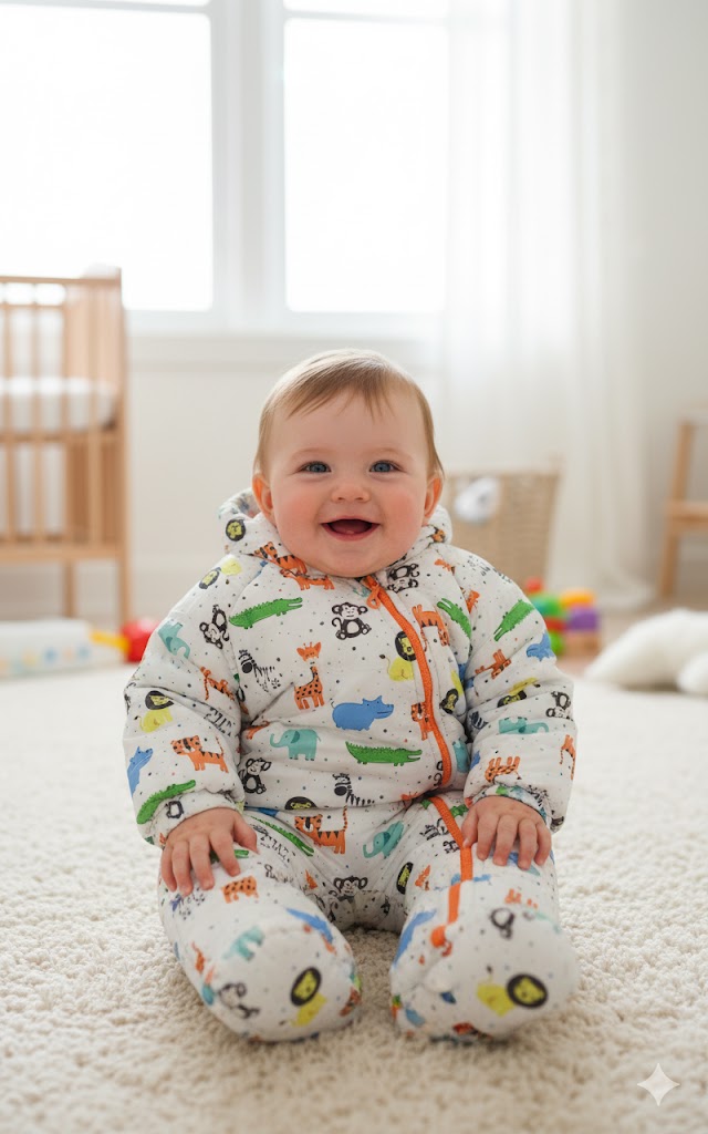 Safari Animals Padded Snowsuit – Bebic